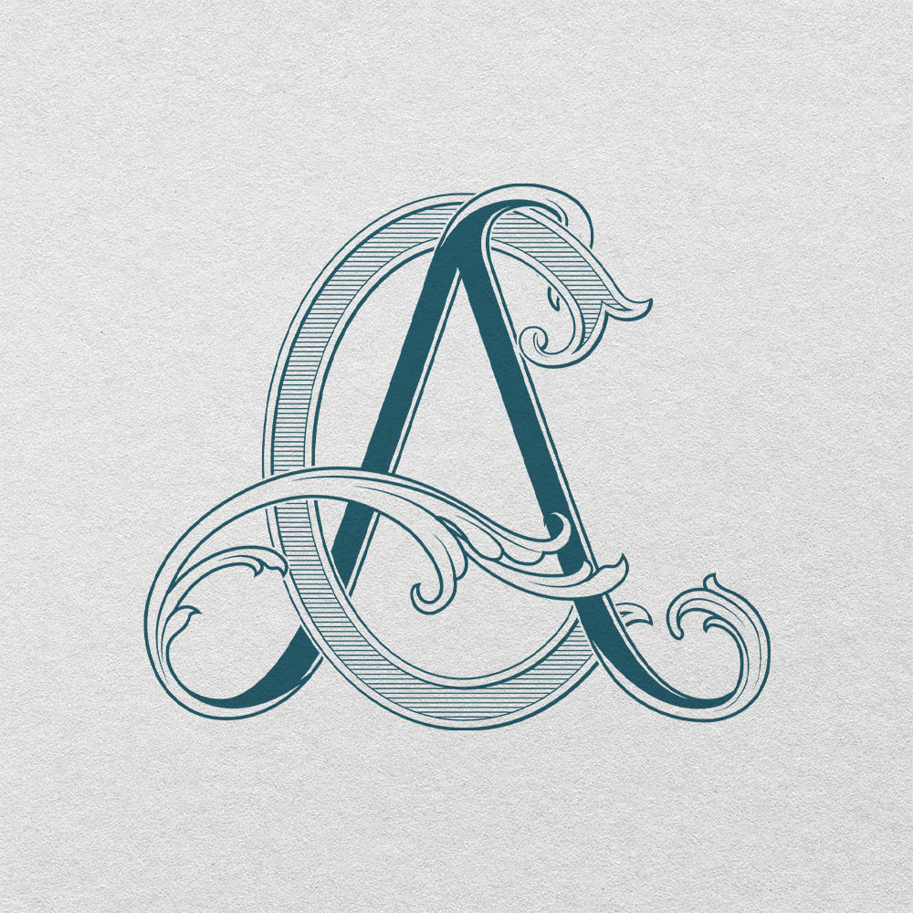 AC 2-Letter Monogram | Bellflowers & Pinnacle – The Monogram Shop
